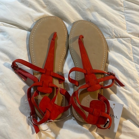 Merona | Shoes | Red Sandals | Poshmark